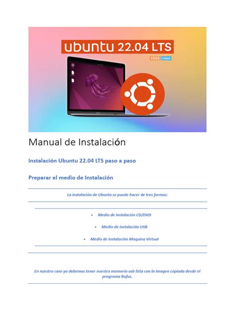 Manual De Instalación Pdf Arranque Informática