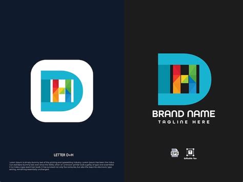 현대적인 글자 로고 디자인 프리미엄 벡터