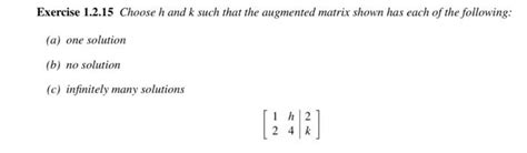 Solved Exercise Choose H And K Such That The Chegg