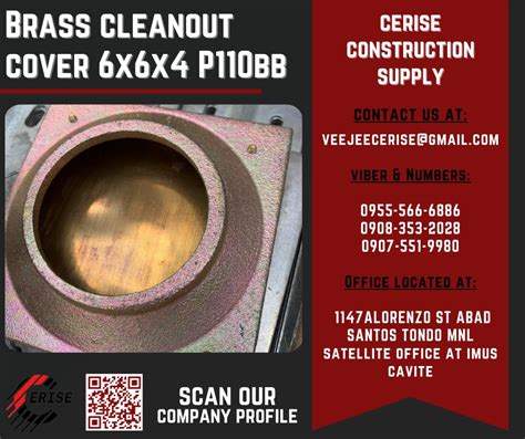 Brass Cleanout Cover Commercial And Industrial Construction And Building