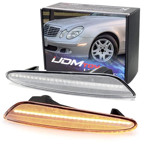 Clear Lens Amber Full Led Strip Front Side Marker Light Assembly For