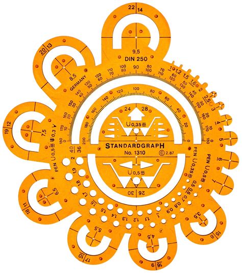 Buy Circle Arc Radius Shapes Template Stencil For Technical Drawing