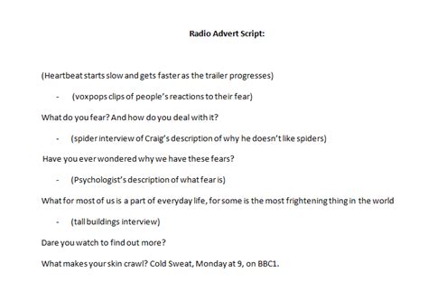 Rebecca Pilling Radio Advert Script