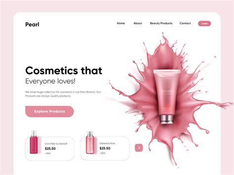 Cosmetic Landing Page Ux Ui Design Artofit