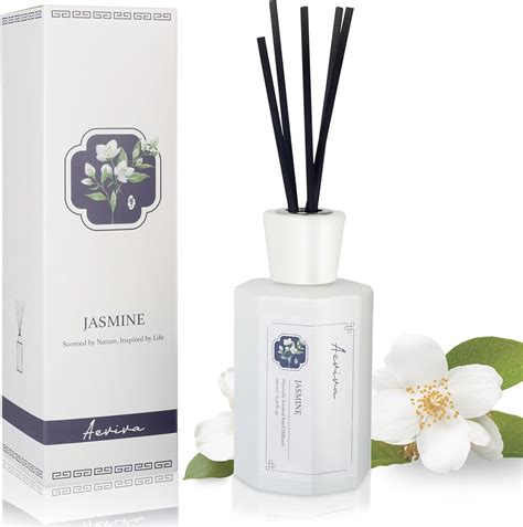 Amazon Com Aeviva Reed Diffuser Set Fl Oz Jasmine Scented Oil Diffuser Home Fragrance