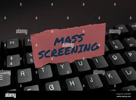Text Showing Inspiration Mass Screening Business Overview Health