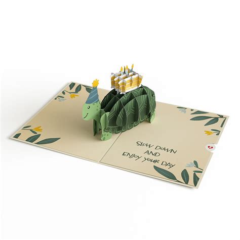 Shell Ebrate Birthday Turtle Pop Up Card Lovepop