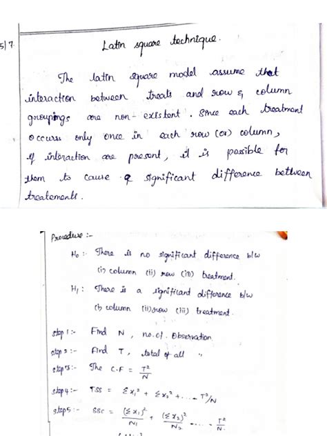Latin Square Design Pdf