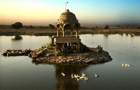 Gadisar Lake A Lake Situated In Jaisalmeer Of Rajasthan Of India A