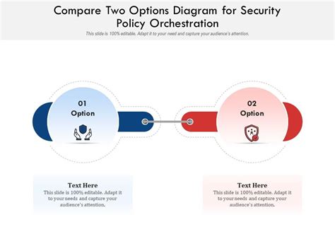 Compare Two Options Diagram For Security Policy Orchestration Infographic Template