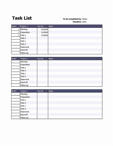 Excel Spreadsheet To Do List Within Project Task List Template Excel Spreadsheet Collections