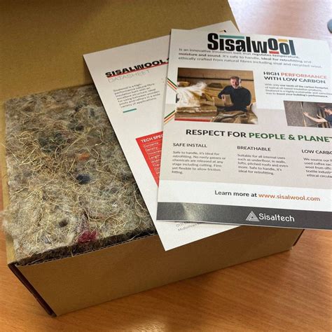 Sisalwool Natural Fibre Insulation Sample Box