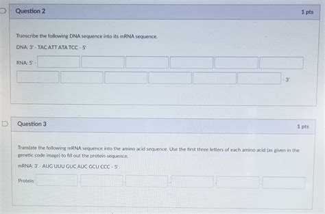 Solved If The Dna Codon Sequence Is 5′ Atg Cca −3 What