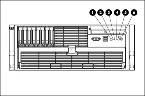 Front Panel Leds And Buttons Dl G Hp Proliant G And G Server