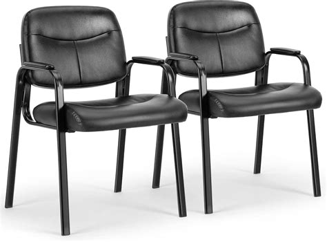 Sweetcrispy Classic Black Office Chairs Set Of 2 Waiting Room And Office