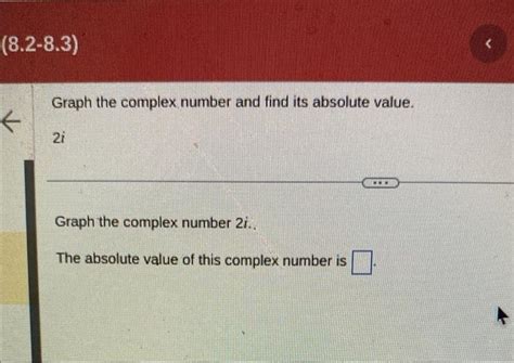 Solved Graph The Complex Number And Find Its Absolute Value