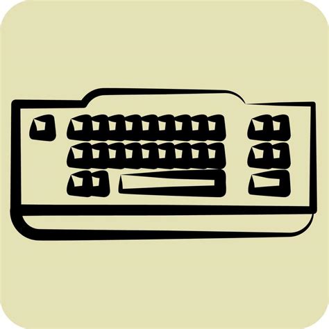 Icon Keyboard Suitable For Computer Components Symbol Hand Drawn Style Simple Design Editable