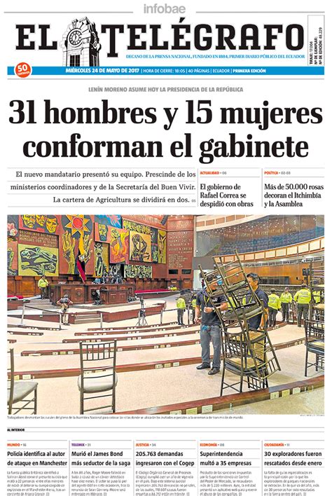 El Telégrafo Ecuador Miércoles 24 De Mayo De 2017 Infobae