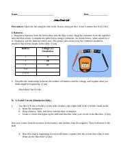 Exploring Series Circuits Voltage Relationships Circuit Course Hero