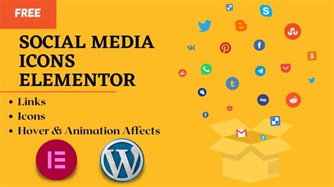 Social Media Icons Elementorfreeelementor Tutorialelementor Beginners Tutorialwordpress