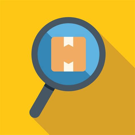 Magnifying Glass Showing Cardboard Box On Yellow Background 55589853 Vector Art At Vecteezy