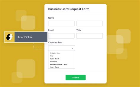 Font Picker Form Widgets Jotform