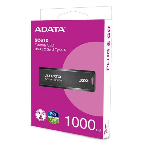 Unidad De Estado Sólido Externo Edata Sc610 1tb Usb 32 Gen2 Velocidad