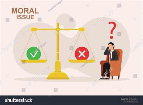 moral issue ethical dilemma decision making stock vector royalty free