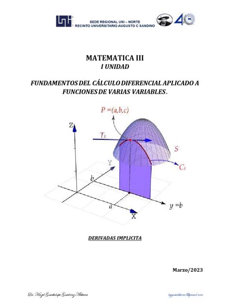 Unidad I Derivada Implicita Jacobiano Pdf Función Matemáticas Derivado