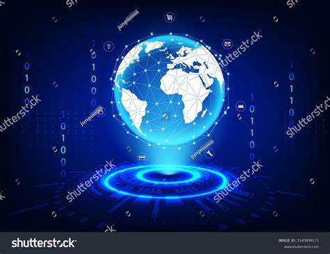 Graphics Design Concept Hitech Technology Network Stock Vector Royalty Free 2145899171