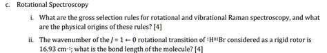 Rotational Spectroscopy What Are The Gross Selection Rules For