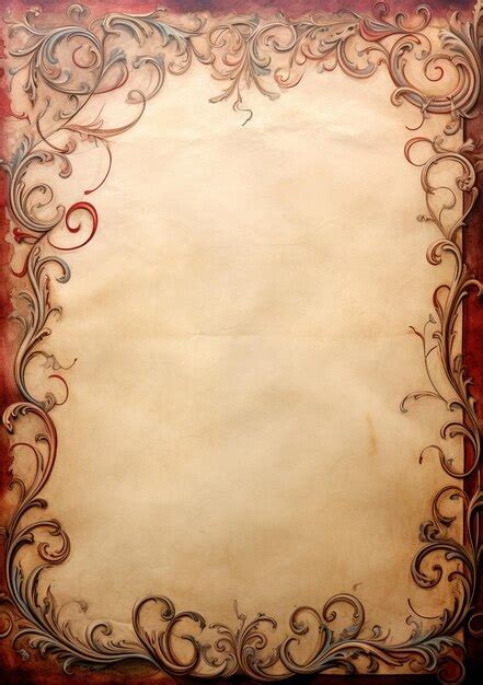 premium photo there is a picture of a paper with a scroll design on