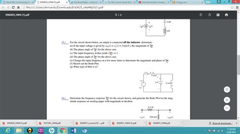 Solved 5 For The Circuit Shown Below An Output Is