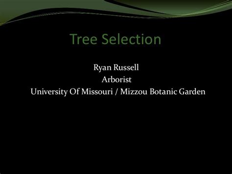 Tree Selection