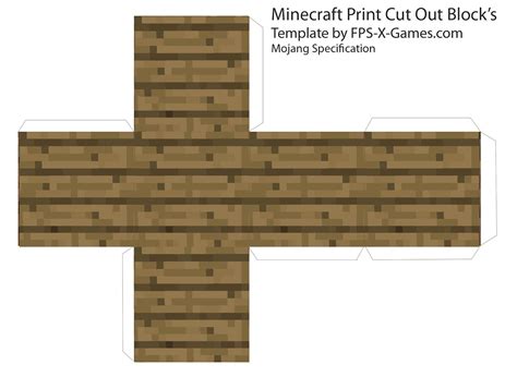 Printable Minecraft Papercraft Blocks