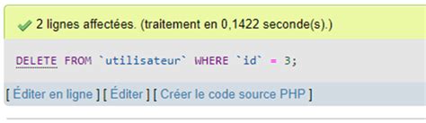SQL DELETE supprimer des enregistrements dans une base de données