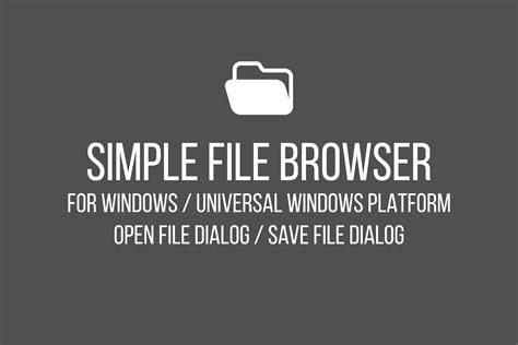 Simple File Browser For Windows Integration Unity Asset Store