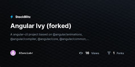 angular ivy forked stackblitz