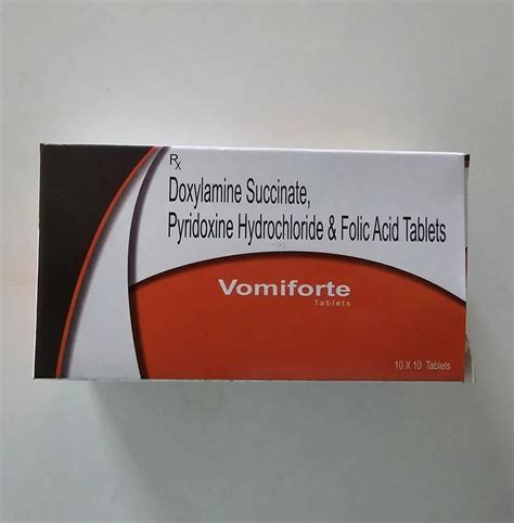 Form Powder Doxylamine Succinate Pyridoxine Tablet For Beverages At Rs 1190 Box In Ahmedabad