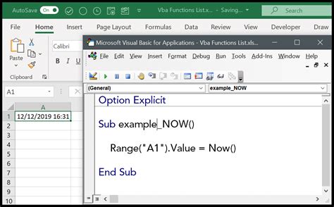 How To Use The Vba Now Function Syntax Example