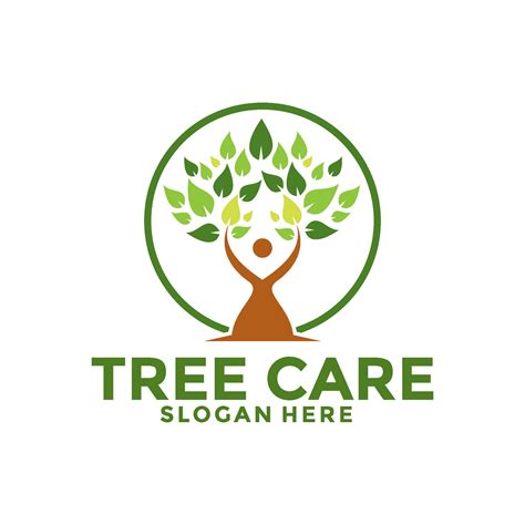 Tree Care Save Tree Logo Vector People Tree Logo Icon Template