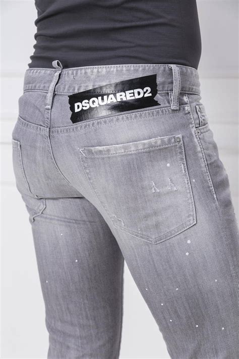 Jeans Slim Jean Slim Fit Dsquared2 Gray Gomezplen