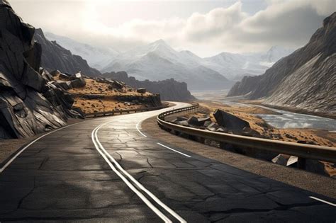 Premium Photo D Rendering Of Road Scenario