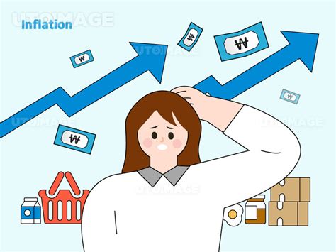 유토이미지 인플레이션 경제 불황 일러스트