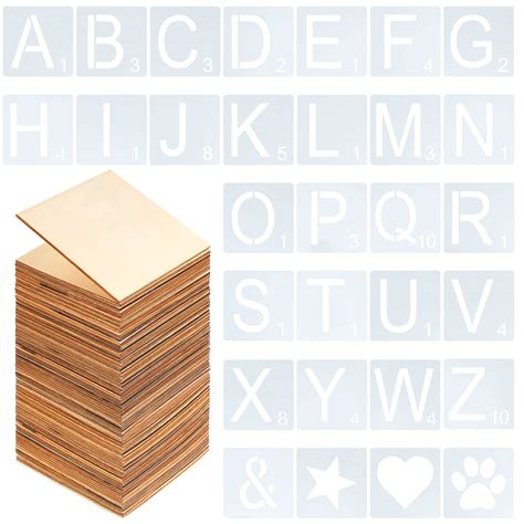 Sabary 130 Pcs Letters And Symbol Stencils And