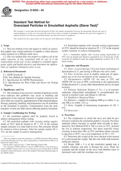 Astm D6933 04 Standard Test Method For Oversized Particles In