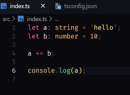 Javascript Typescript In VSCode Not Showing Error Concatenating String With Number Stack
