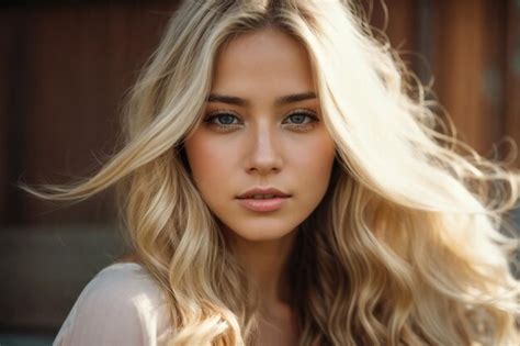 Premium Photo Portrait Of A Cute And Beautiful Blonde Girl
