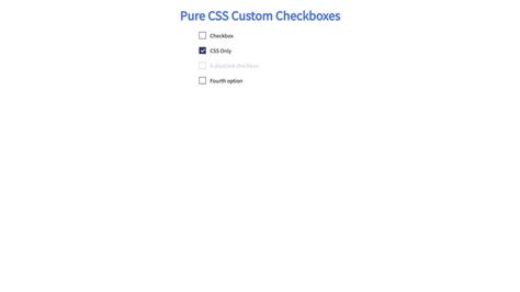 Pure Css Custom Checkboxes