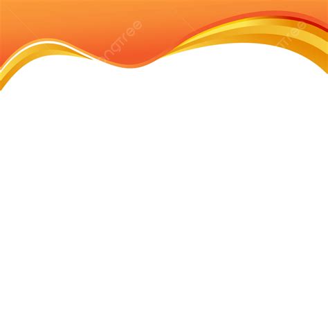 Abstract Flyer Border Header Orange And Yellow Business Poster Wave